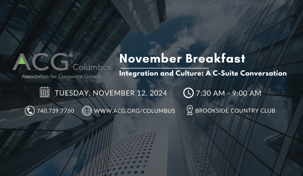 ACG Columbus November Breakfast: C-Suite Conversation | ACG Columbus